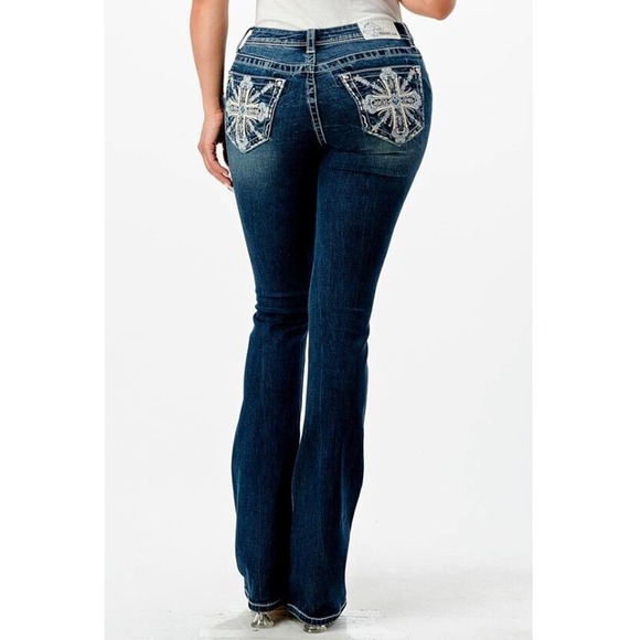 Grace in LA | Jeans | Grace In La Womens Cross Embroidered Pocket ...